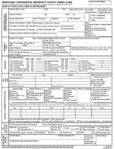 Maryland Morbidity Report Form - Charles County Department of Health