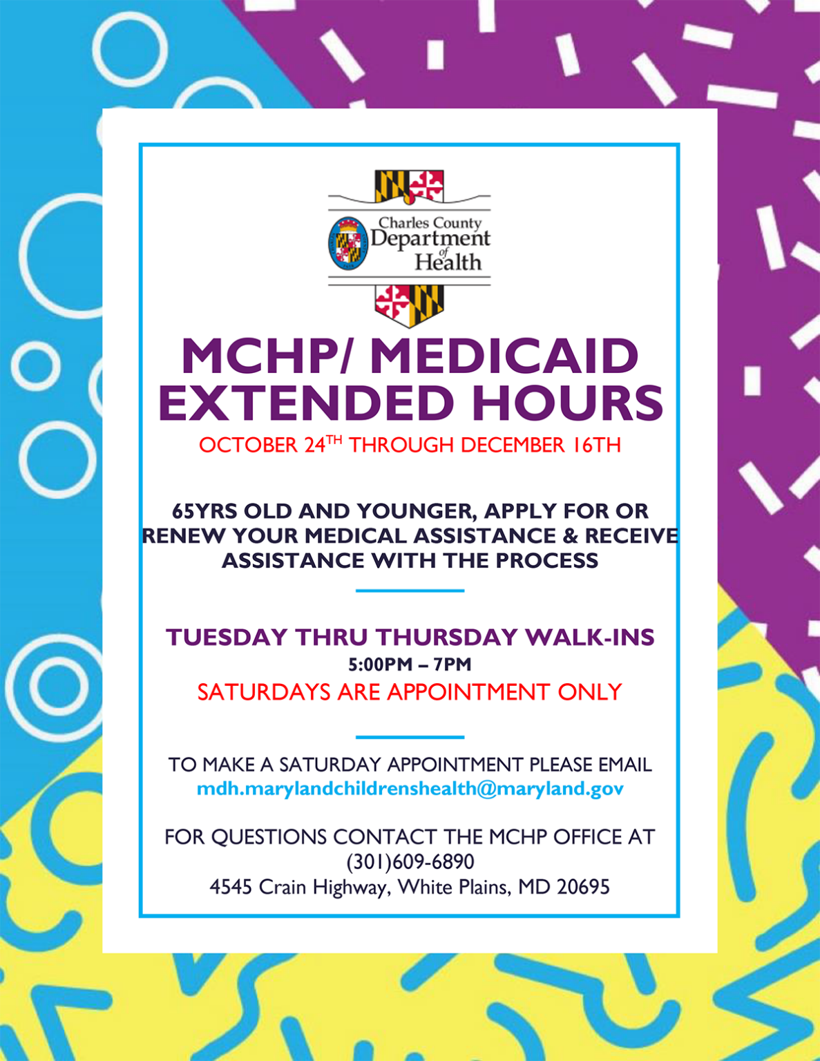 Maryland Children Health Insurance Program (MCHP) – Charles County ...